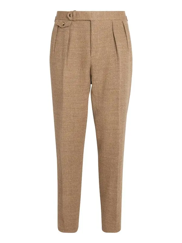 Polo Ralph Lauren Linen Woven Suit Trousers - Brown