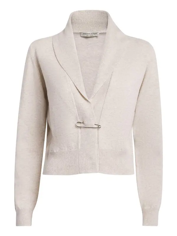Johnstons Of Elgin Cashmere Crathie Cardigan - Beige