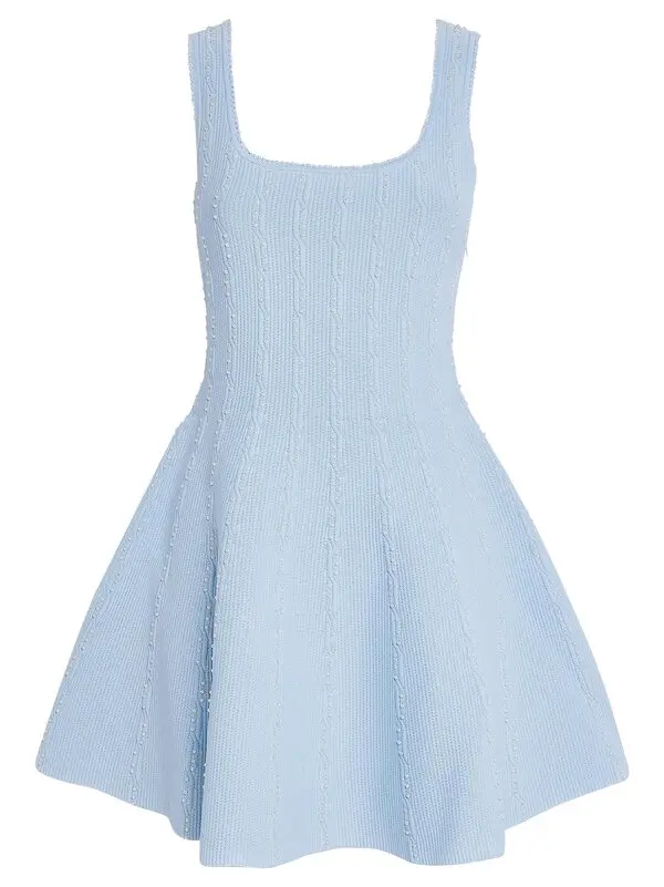 Sandro Beaded Mini Dress - Blue