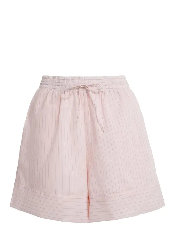 Claudie Pierlot Cotton-blend Pinstripe Shorts - Pink