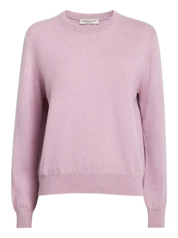 Johnstons Of Elgin Cashmere Crew-neck Lunan Sweater - Pink