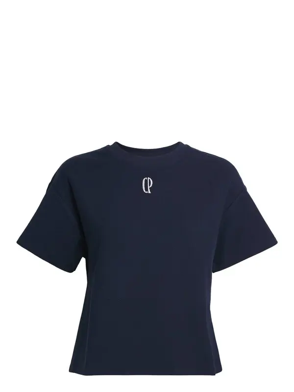 Claudie Pierlot Cotton Logo-embroidered T-shirt - Blue