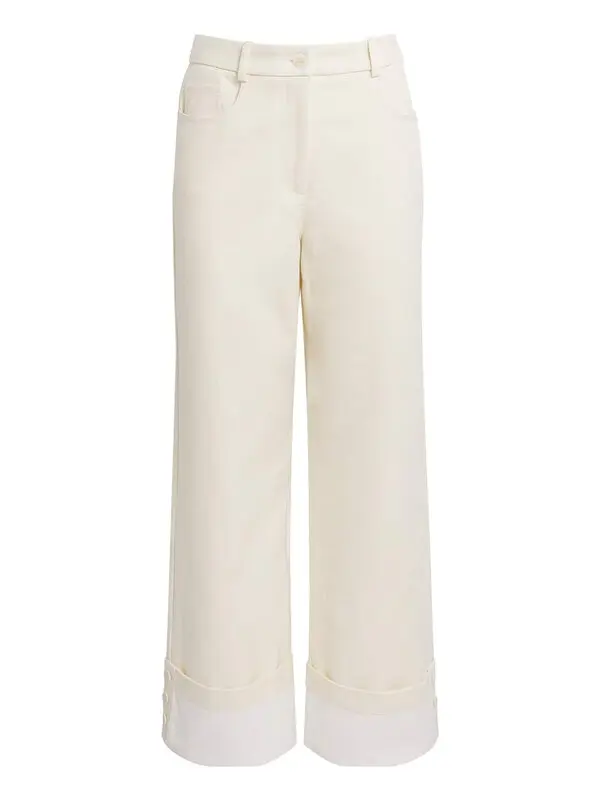 Claudie Pierlot Cotton Wide-leg Trousers - White