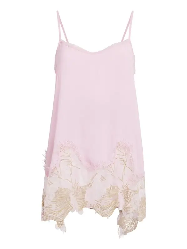 Fabiana Filippi Lace-trim Cami Top - Pink