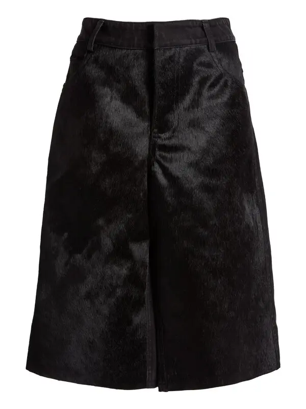 Christopher Esber Elson Haircalf Denim Shorts - Black