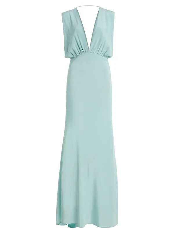 TEMILY Hera Crepe Gown - Blue