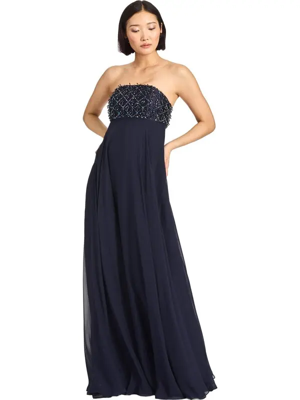 Sachin & Babi Embellished A-line Gown - Midnight