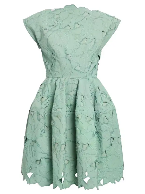 Erdem Embroidered Mini Dress - Green