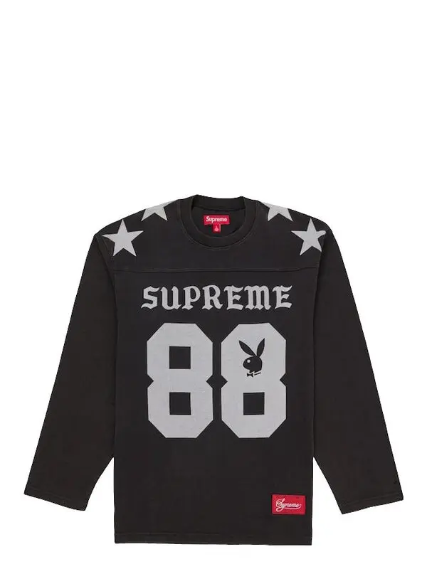 Supreme Playboy Long Sleeve Football Top - Black