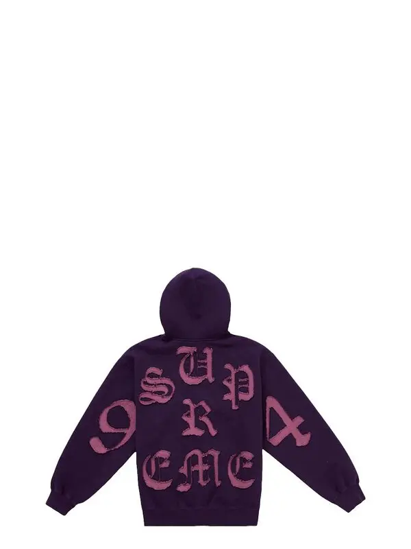 Supreme Cut Out Zip Up Hooded Sweatshirt - Dark Purple