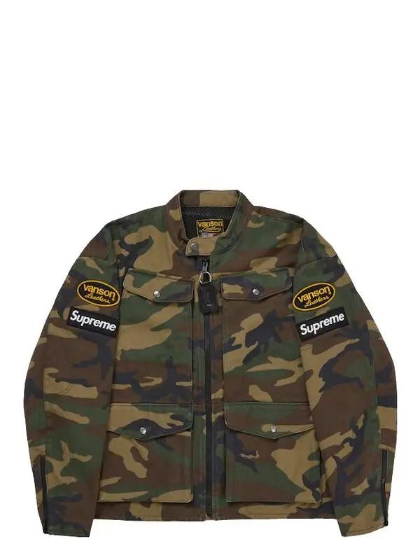 Supreme X Vanson Leathers Cordura Jacket - Woodland Camo