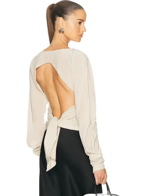 EAVES Amari Open Back Top - Stone