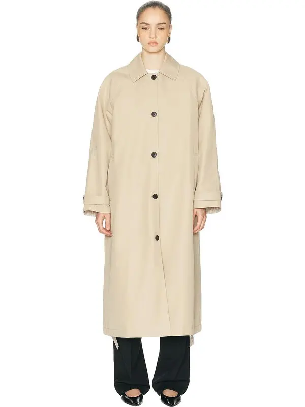 EAVES X Jasmine Tookes Lena Car Coat - Khaki