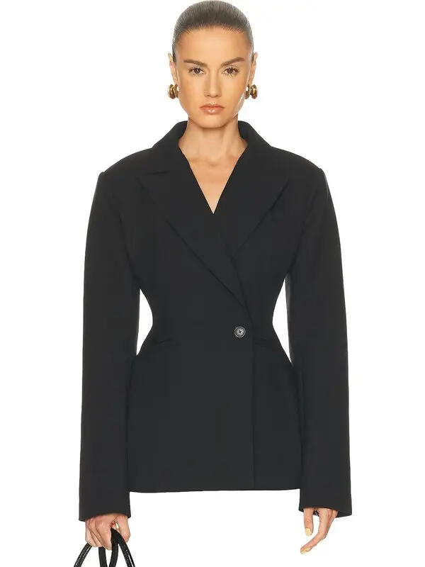 EAVES X Jasmine Tookes Kari Classic Suiting Blazer - Black
