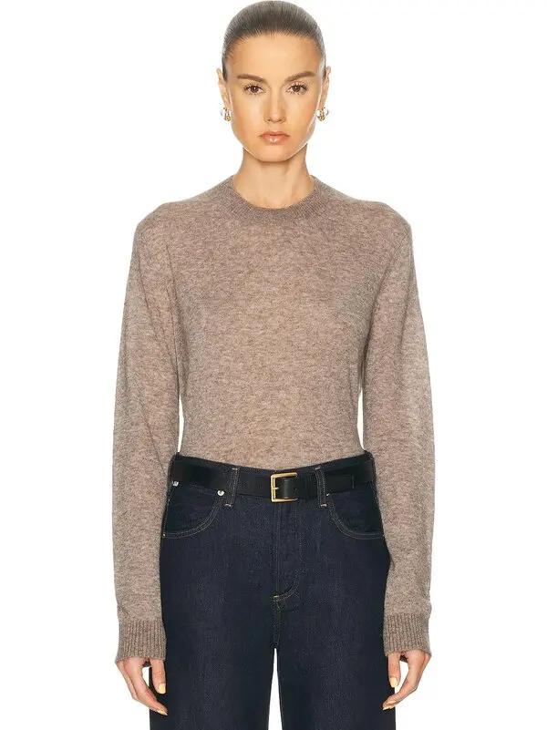 EAVES X Jasmine Tookes Kathryn Light Knit Crewneck - Mushroom