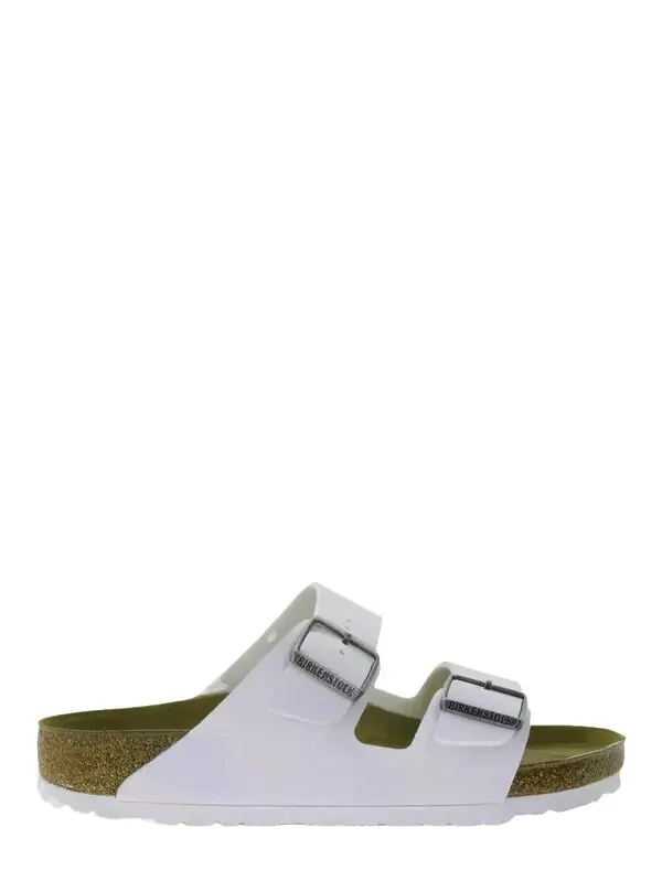 BIRKENSTOCK Arizona Buckle-fastening Leather Sandals - White