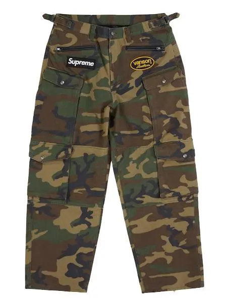 Supreme Vanson Leathers Cordura Pant - Woodland Camo