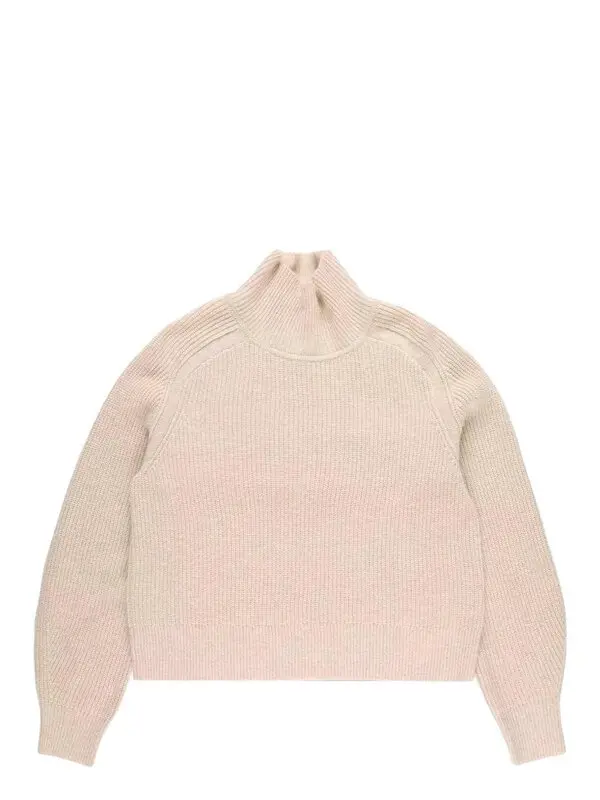 Guest In Residence Cropped Rib Turtleneck - Neutrals