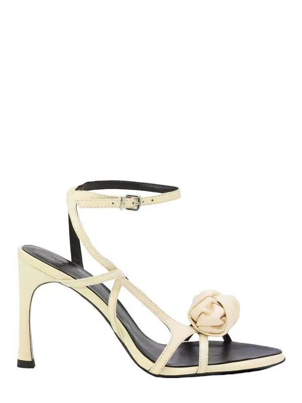 ROTATE BY BIRGER CHRISTENSEN Leather Knot Sandals - Neutrals