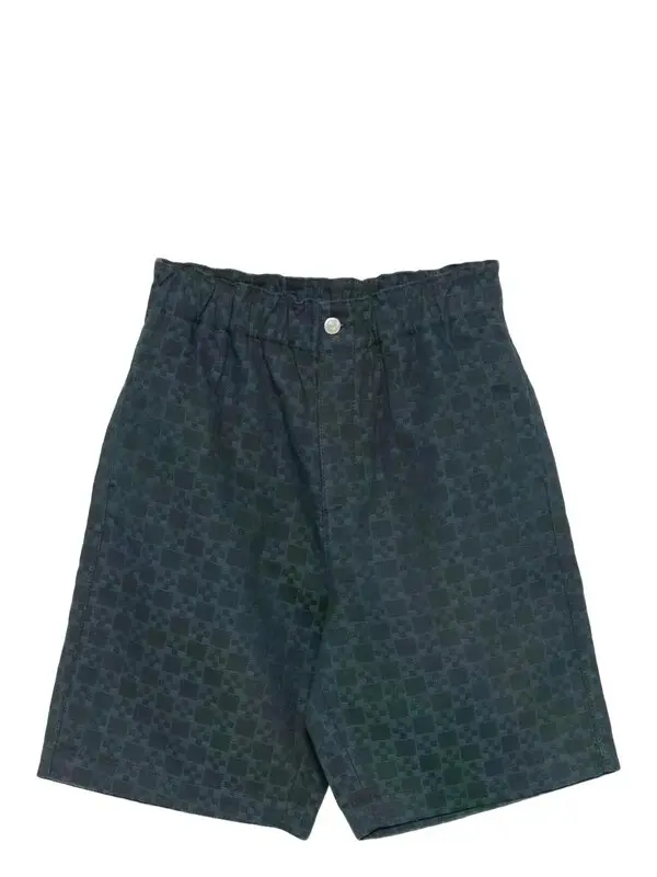 Sandro Square-pattern Short - Blue