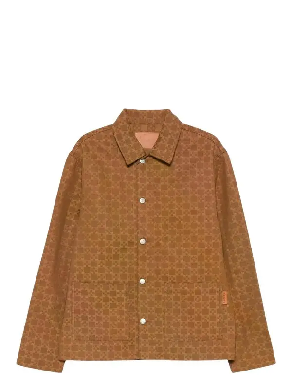 Sandro Button-up Denim Jacket - Brown