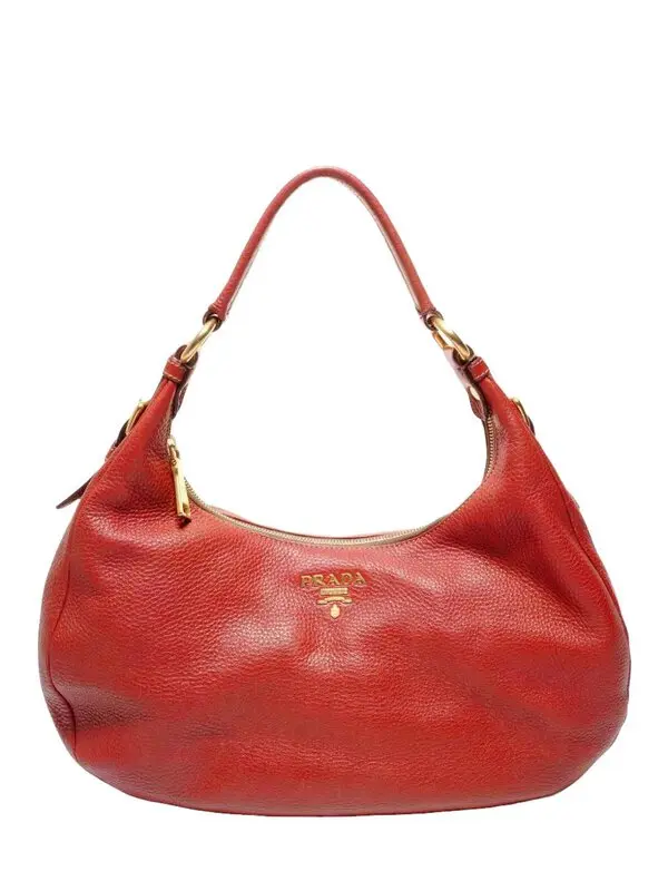 Prada 2000-2020 Leather Shoulder Bag - Red