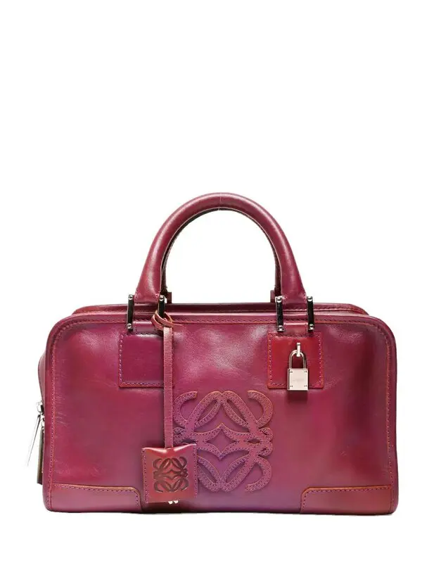 Loewe 2000s Amazona Leather Handbag - Purple