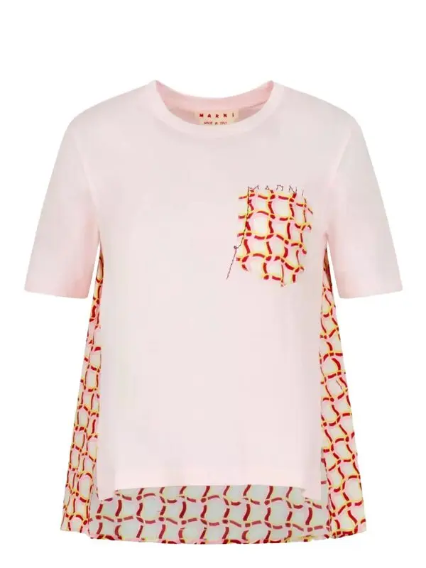 Marni Printed Pocket Back T-shirt - Pink