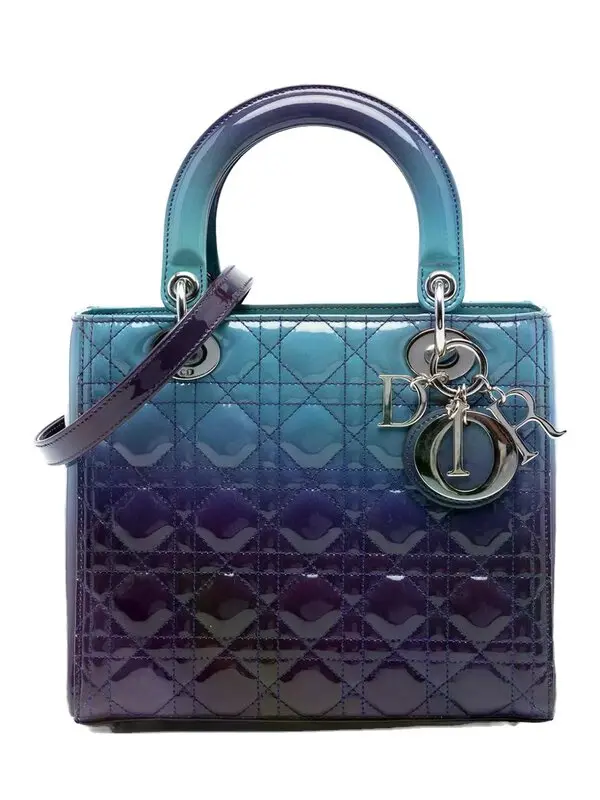 Dior 2015 Medium Cannage Lady Satchel - Purple