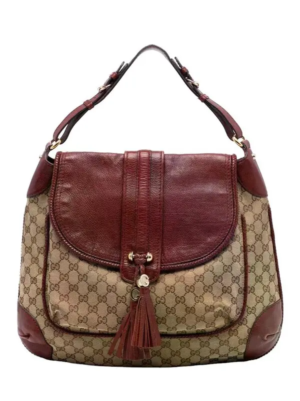 Gucci Gg Canvas Marrakech Shoulder Bag - Red