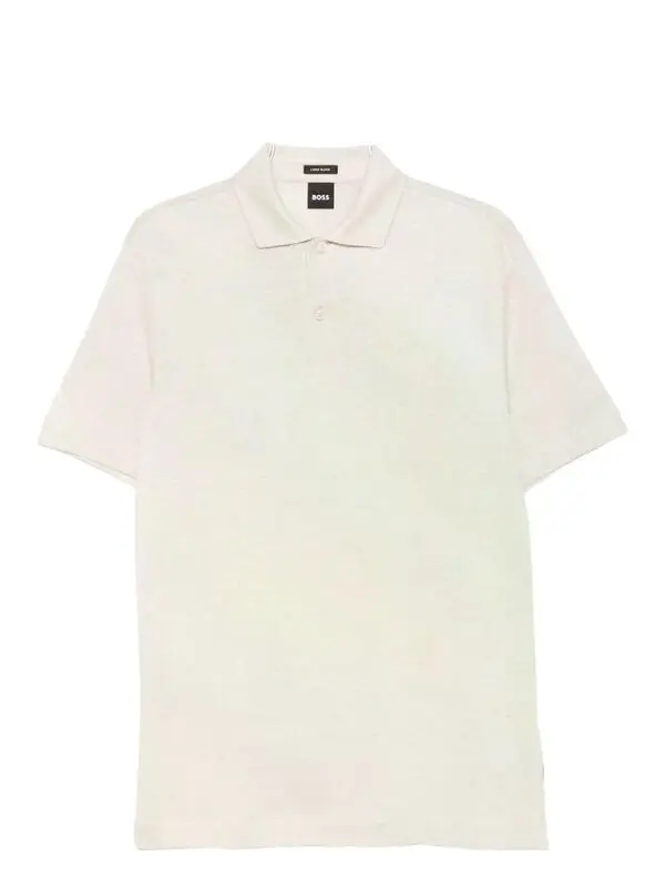 BOSS Buttoned Polo Shirt - Neutrals