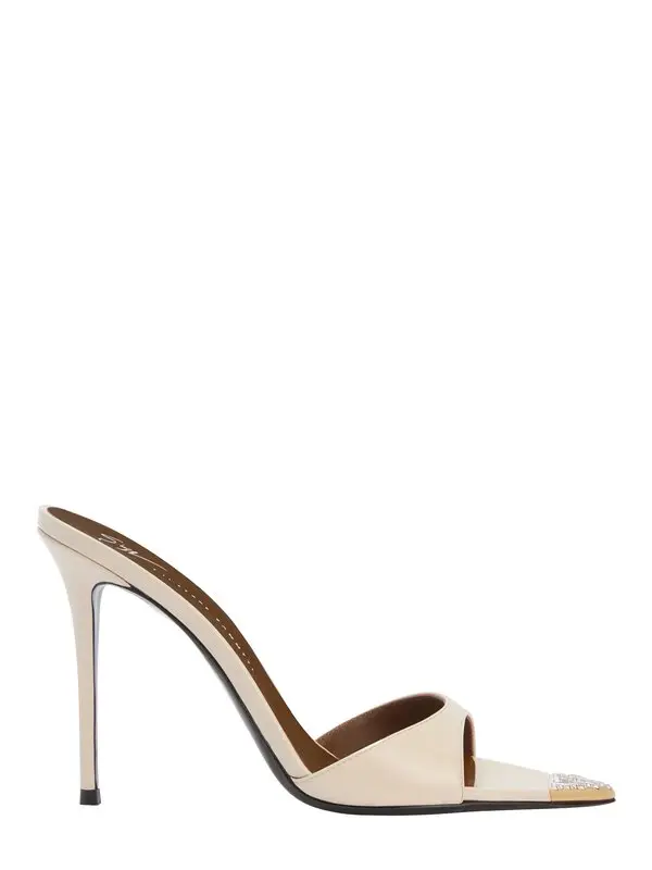 GIUSEPPE ZANOTTI Intriigo Jewelry Mule 105 - Ivory