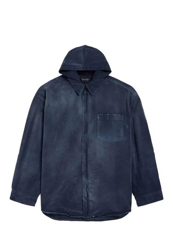 Balenciaga Shirt Parka - Blue