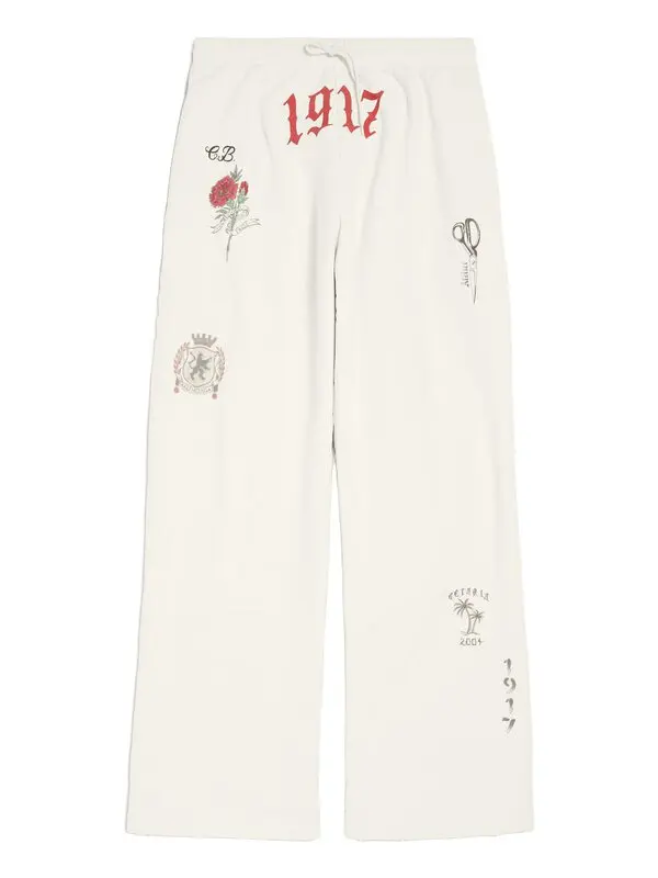 Balenciaga Tattoo Baggy Sweatpants - Cream