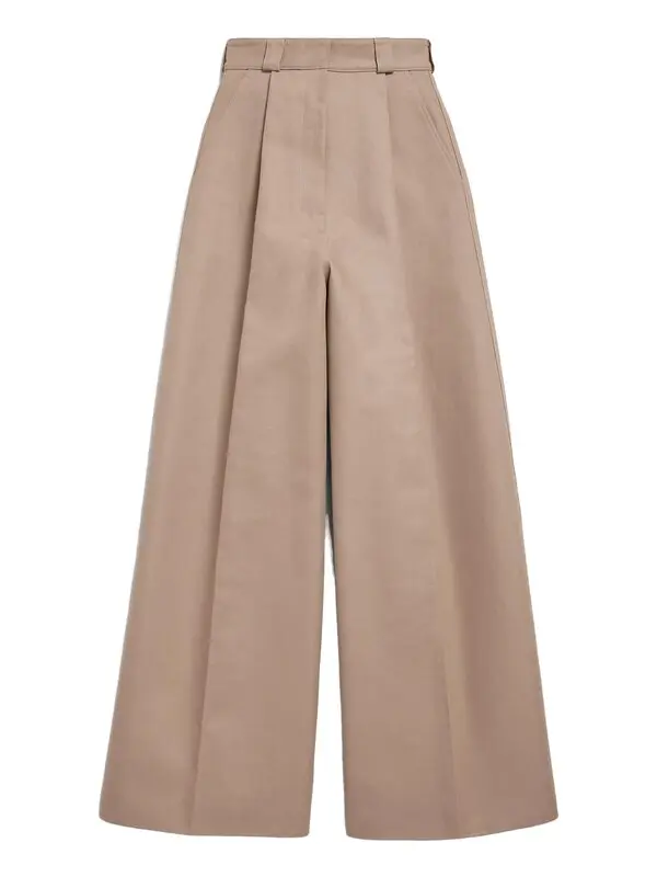 Balenciaga High-waist Wide Leg Pants - Beige