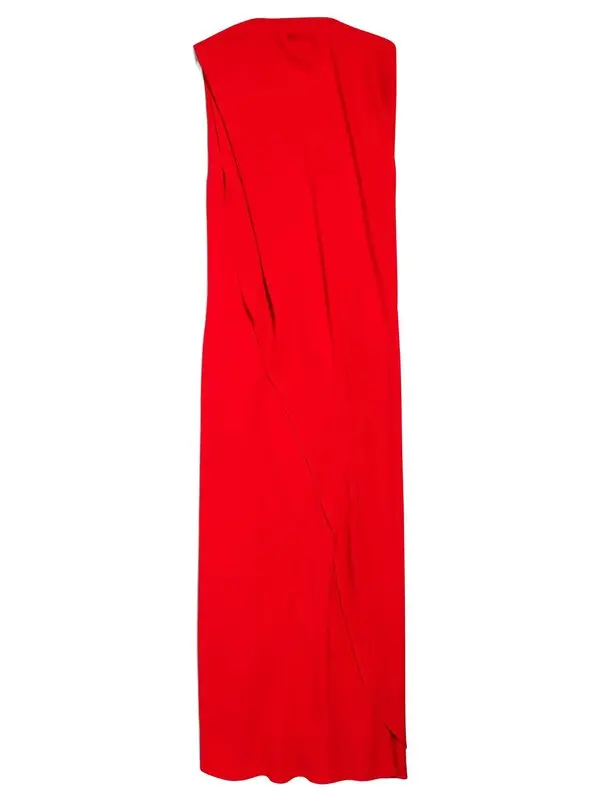 Balenciaga Draped Maxi Dress - Red