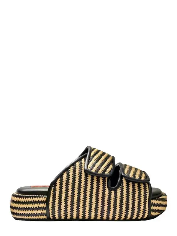 SIMONMILLER Raffia Striped Sandals - Neutrals