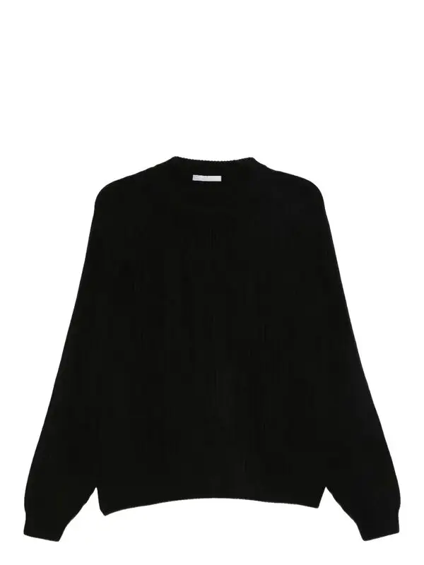 Dusan Ribbed Raglan-sleeve Sweater - Black
