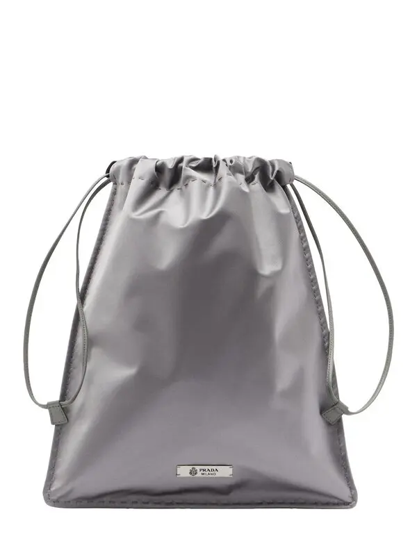 Prada Wish Satin Pouch - Grey