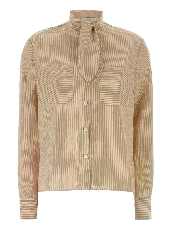 PT TORINO Viola Striped Shirt - Neutrals
