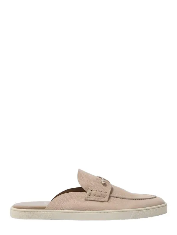 CHRISTIAN LOUBOUTIN Chanme Leather Mules - Beige