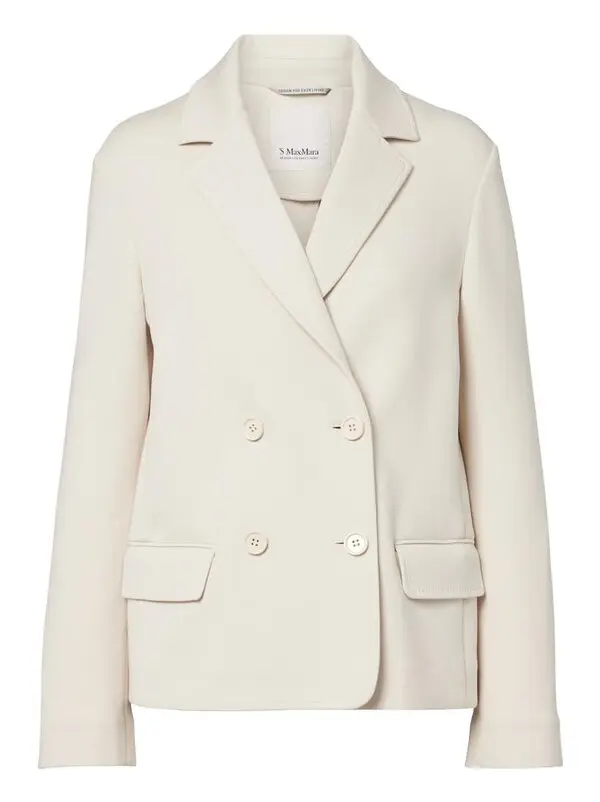 Max Mara Badia Cotton-blend Jersey Blazer - White