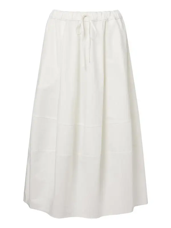 Polo Ralph Lauren Cotton Poplin Midi Skirt - White