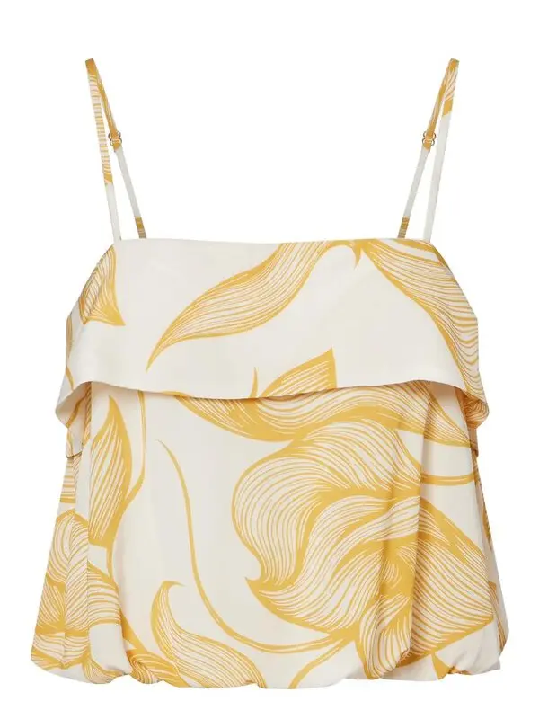 ADRIANA DEGREAS Printed Top - Yellow