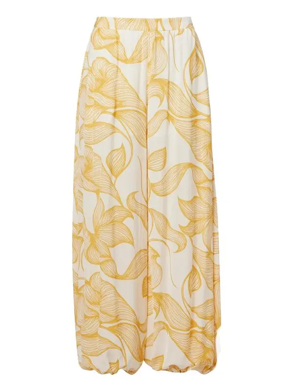 ADRIANA DEGREAS Printed Balloon Pants - Yellow