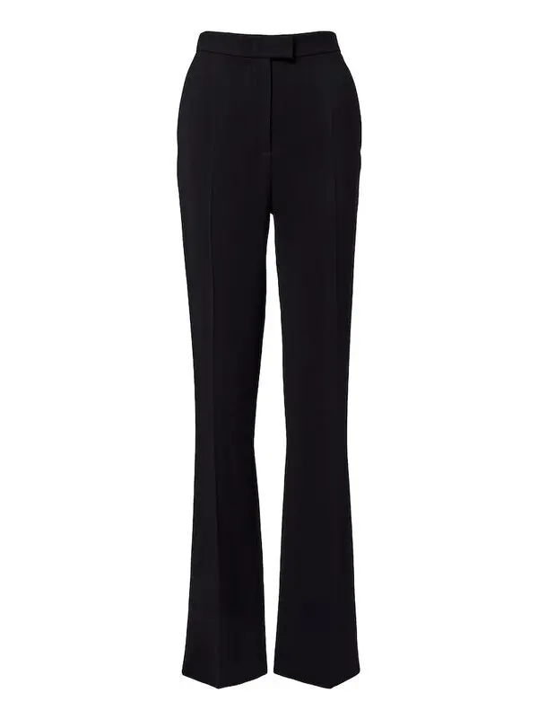 Valentino Garavani Crêpe Straight Pants - Black