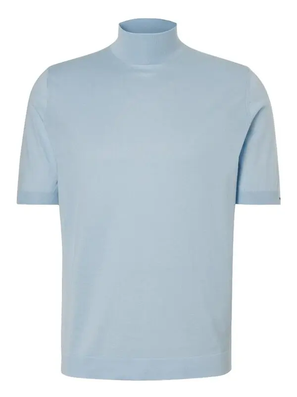 Prada Cotton Turtleneck Sweater - Blue