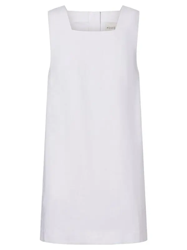 Posse Rio Linen Mini Dress - White