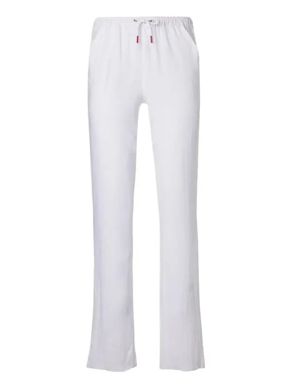 Kiton Linen Slim Pants - White
