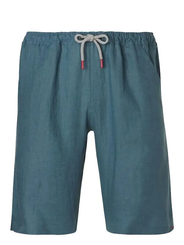 Kiton Linen Shorts - Blue